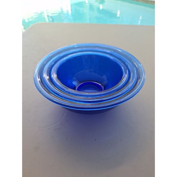 Pyrex | Kitchen | Vintage Set Of 3 Pyrex Cobalt Blue Nesting Mixing ...